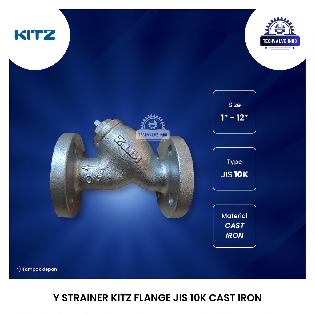 Jual Y STRAINER KITZ 1 1/2" INCH FLANGE JIS 10K CAST IRON ORIGINAL ...
