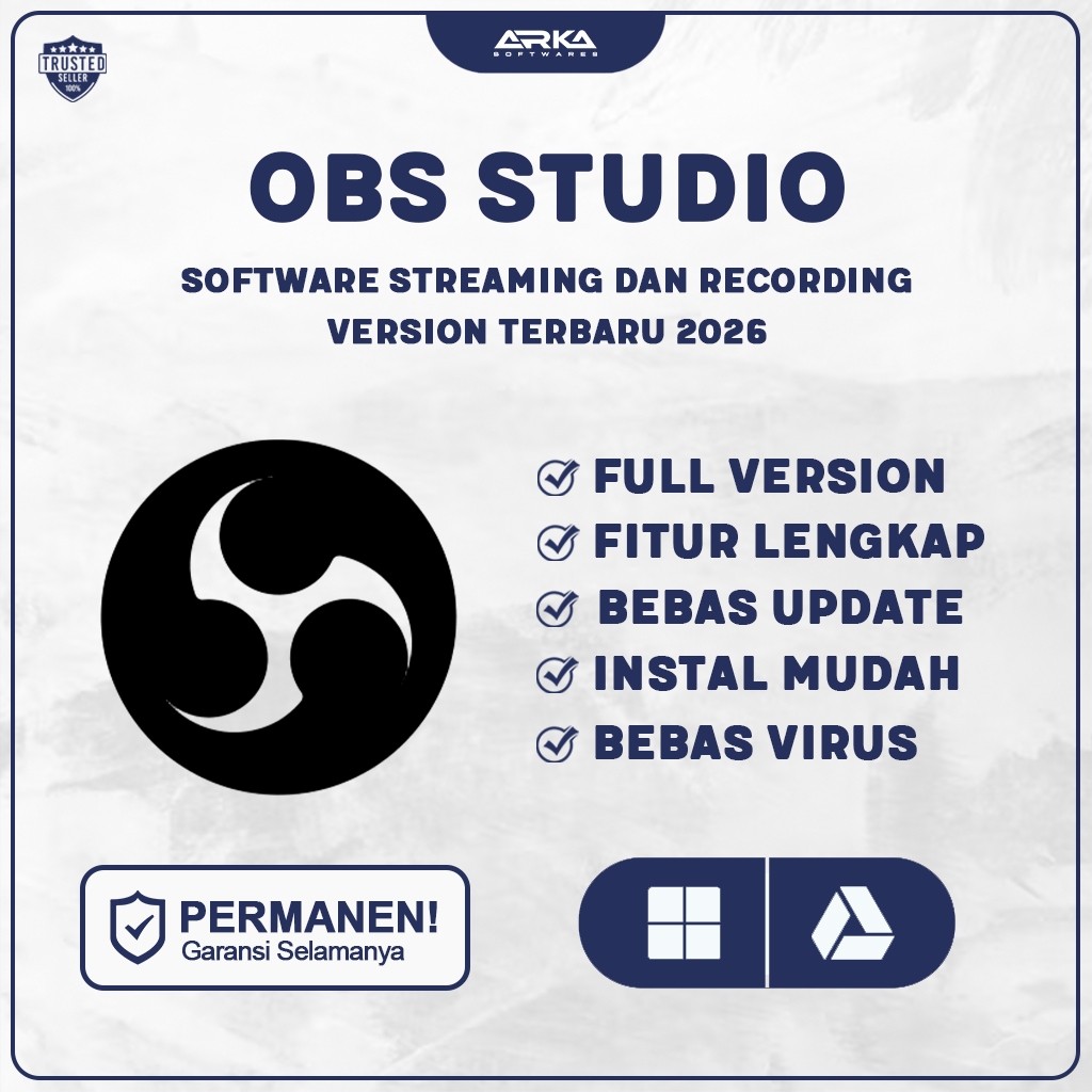 Jual OBS Studio 2026 Full Version Original Lifetime | Software Perekam Layar dan Live Streaming ...