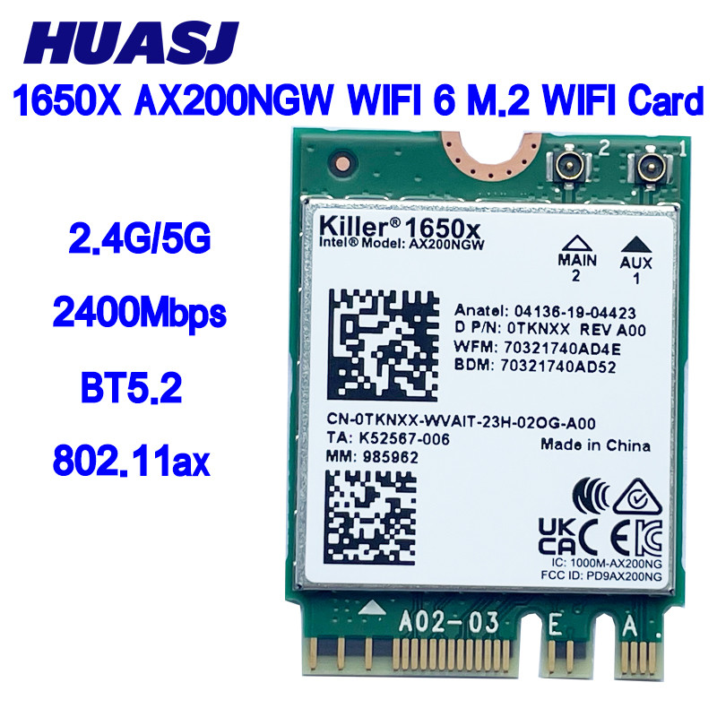 Jual New Killer 1650X Intel AX200NGW Wi-Fi 6 2400mbps Dual Band ...