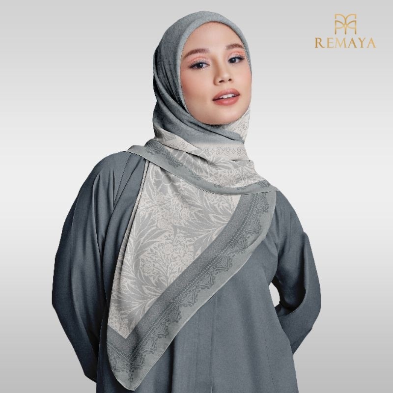 Jual Remaya Vania Scarf Hijab Segiempat Jilbab Voal Kerudung Motif ...