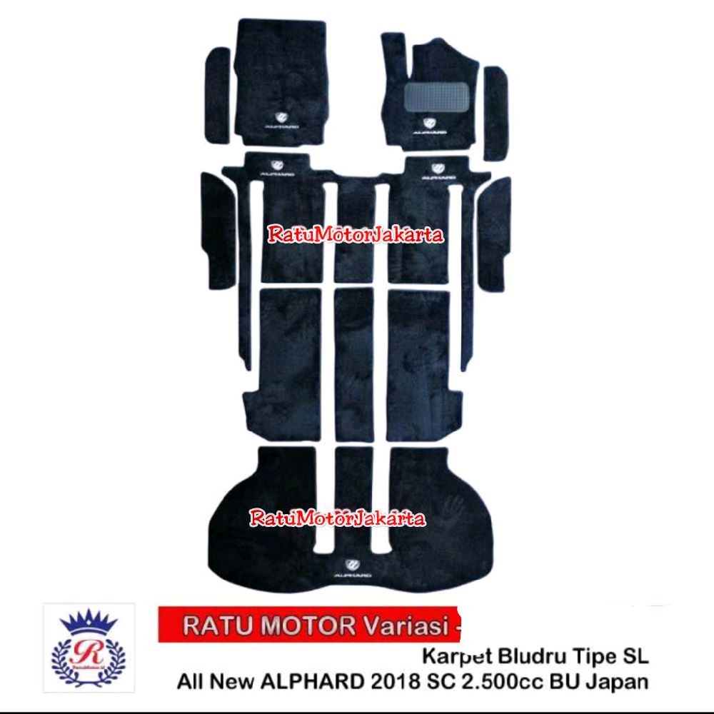 Jual Karpet Bludru Tipe SL Mobil Toyota ALPHARD SC 2018 - Lantai Full ...