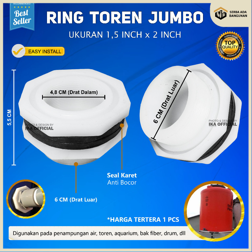 Jual SAB MUR TOREN / MUR TANGKI AIR / MUR TANDON UKURAN BESAR Mur Toren ...