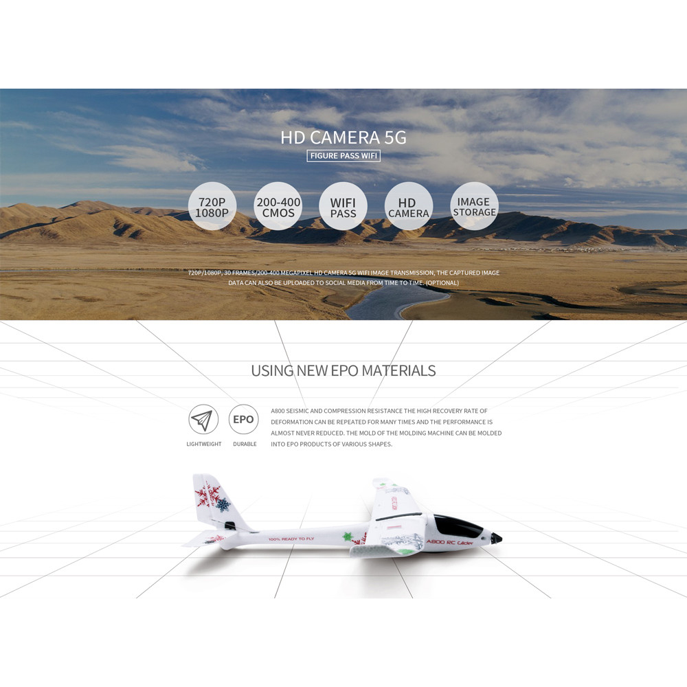 Jual WLtoys XK A800 RC Airplane 5CH EPO Remote Control Gliders Plane 3D ...