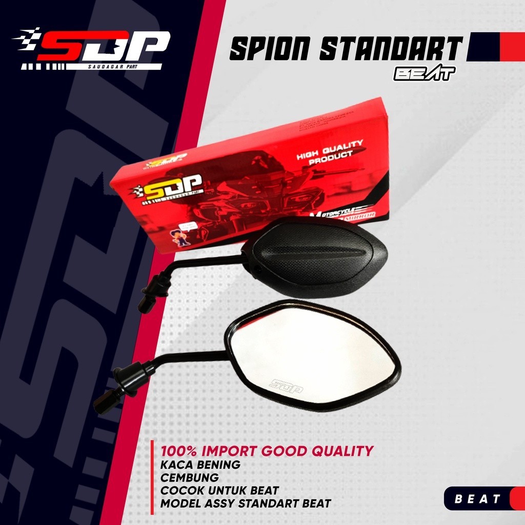 Jual Spion Beat Variasi – Model Standar OEM Kaca Cembung Bening | Drat ...
