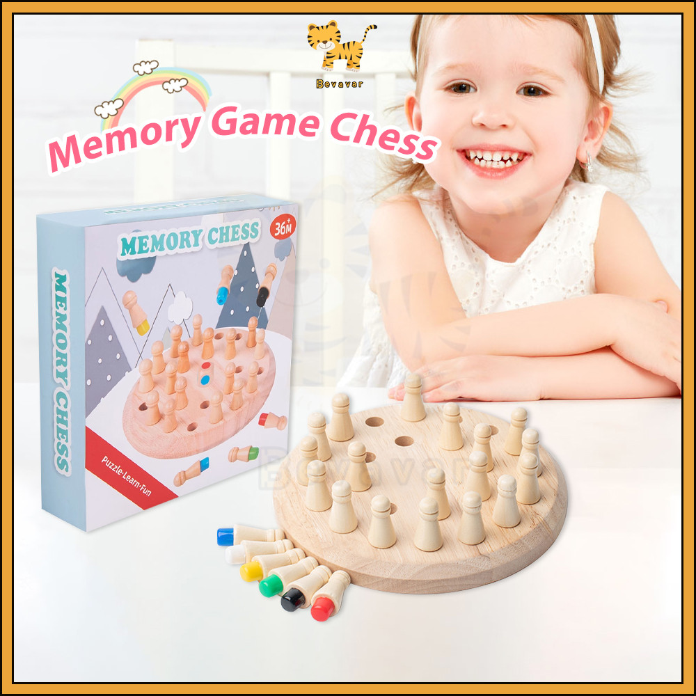 Jual ID Bevavar Memory Chess Board Game Mainan Edukasi Anak Catur Warna ...