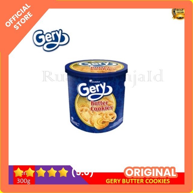 Jual Gery butter cookies toples 300gr kaleng jar jajanan kue lebaran ...