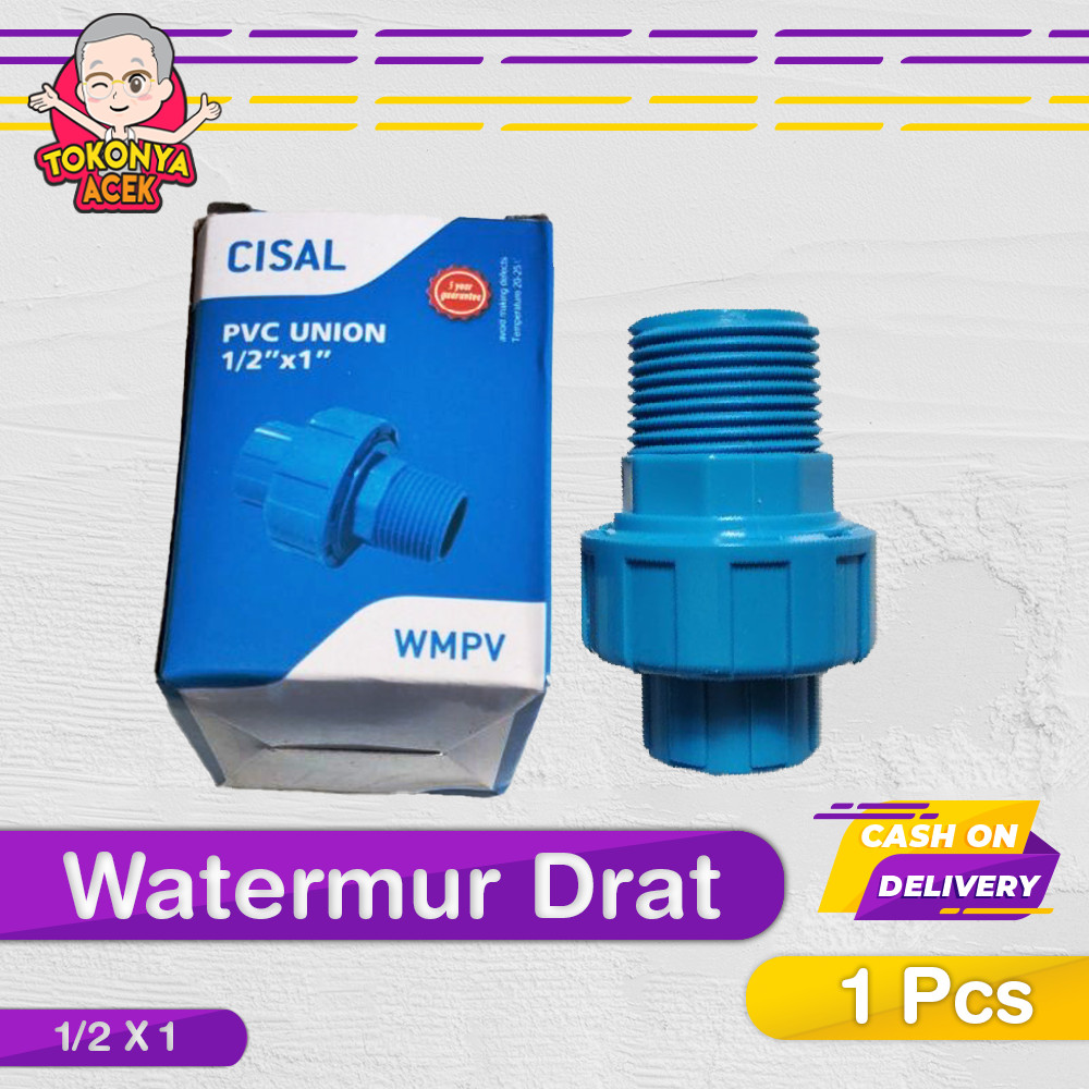 Jual Watermur Drat Cisal PVC 1 x 1/2 - Kopling Reducer Pipa Air 1 Inch ...