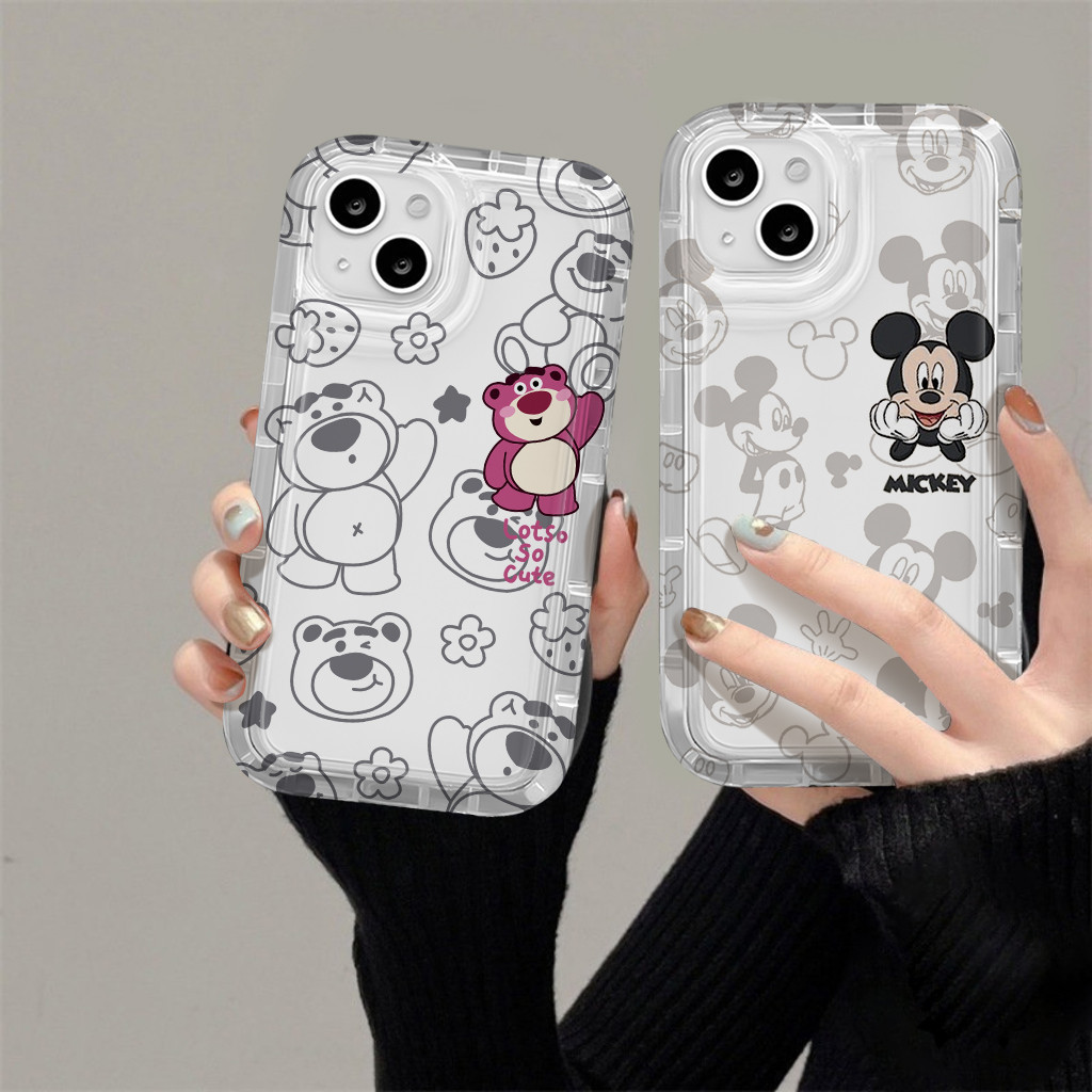 Jual Cute Strawberry Bear Mickey Mouse soft Case HP OPPO A60 Reno 11F ...