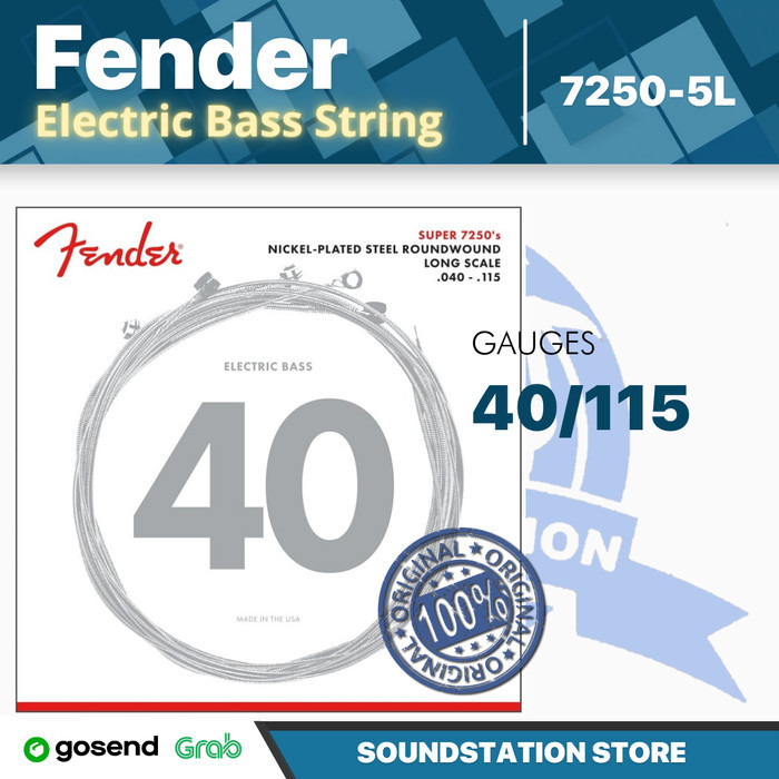 Jual Fender Super 7250-5L 40-115 Bass Strings - (5 String) - Senar Bass ...