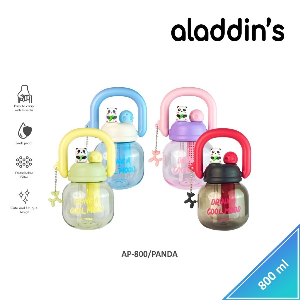 Jual aladdin's Botol Minum Infused Handle Panda 800ml / 2 Cara Minum ...