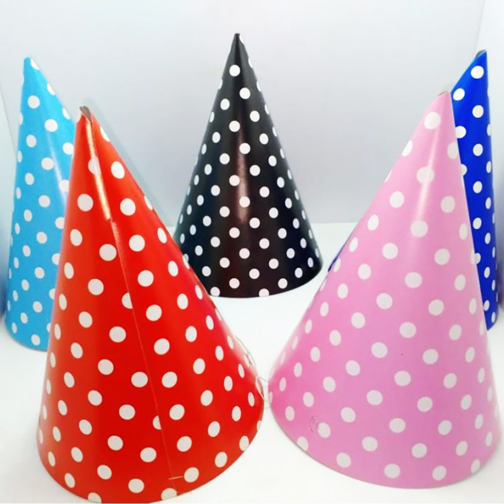 Jual Topi Ulang Tahun Kerucut Dewasa Motif Polkadot Perlengkapan Ultah ...
