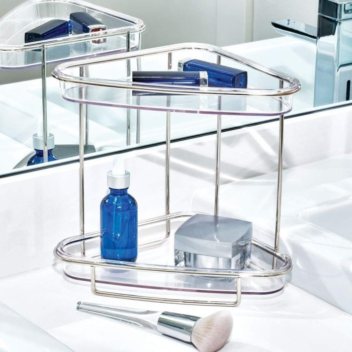 Jual Living Giving - InterDesign Clarity 2 Tier Vanity Shelf Clear ...
