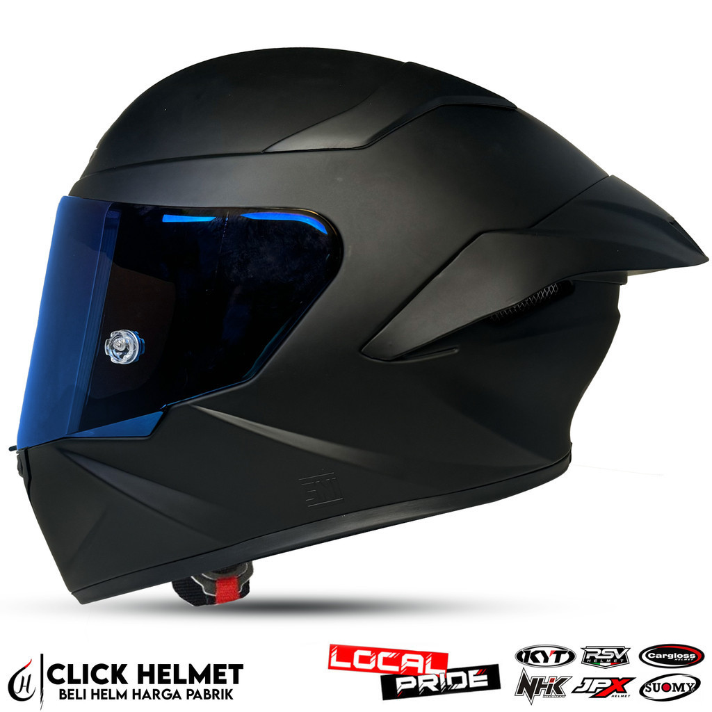 Jual Helm Full Face MLA TTC Crypton / Hitam Dof Kaca Blue / Helm ...
