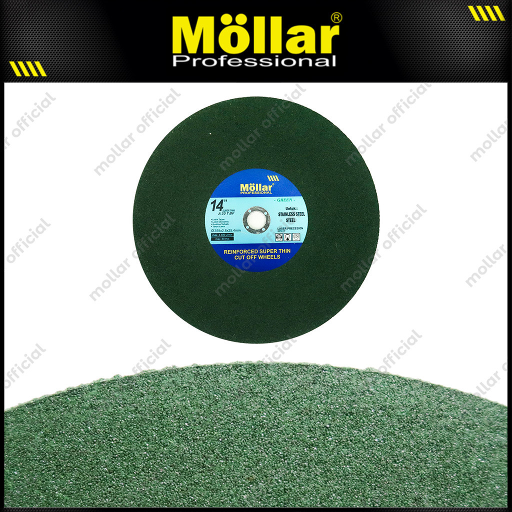 Jual MOLLAR Cutting Wheel 14" Hijau Mesin Cut Off Batu Gerinda Potong ...