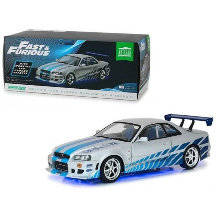 Jual Greenlight Artisan Fast & Furious Brian Nissan Skyline GTR R34 ...