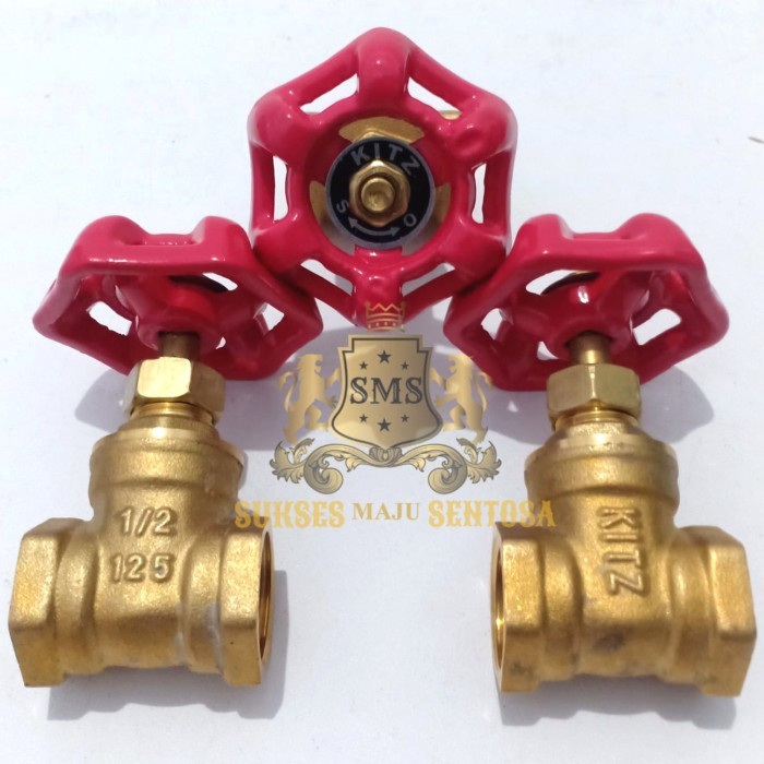Jual GATE VALVE KUNINGAN KITZ 3/4" / STOP KRAN PUTAR 3/4 INCH BRASS ...