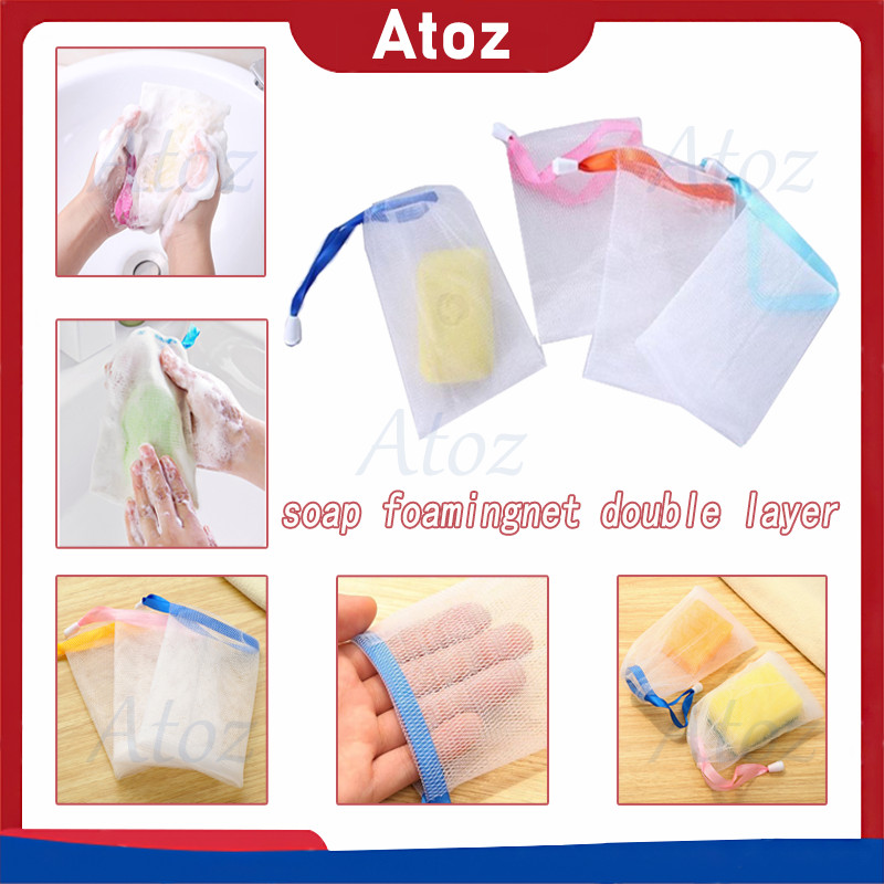 Jual soap foaming net double layer/kantong jaring pembuat busa sabun ...
