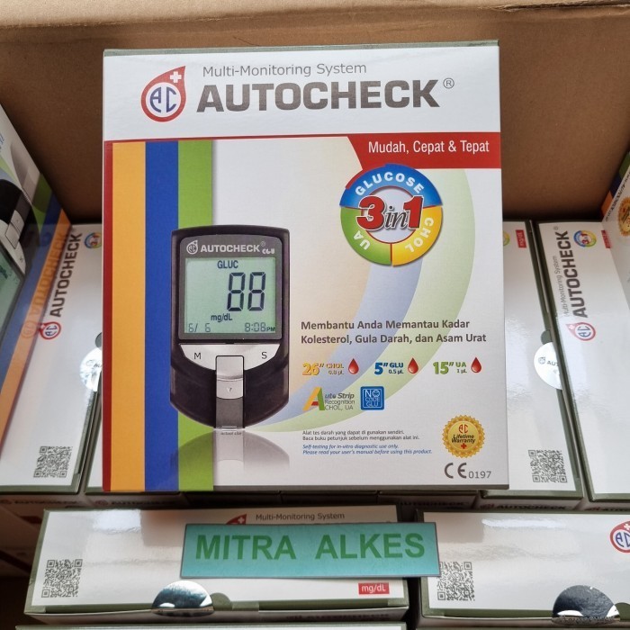 Jual ALAT Cek Gula Darah - Asam Urat - Kolestrol AUTOCHECK. Alat GCU 3 ...