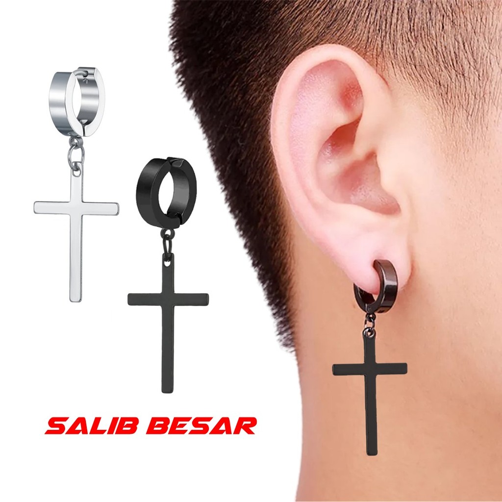 Jual Anting Jepit Tusuk Salib Besar EZ-BCR Gaya Punk Korea KPOP ...