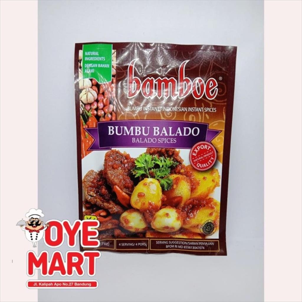 Jual BAMBOE BUMBU BALADO INSTAN 50GR | Shopee Indonesia