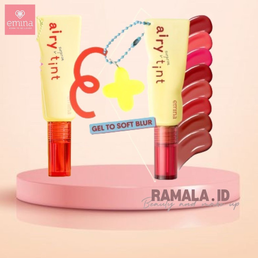 Jual Emina Airy Surprise Tint 3 g + Keychain - Lip Tint Longlasting ...