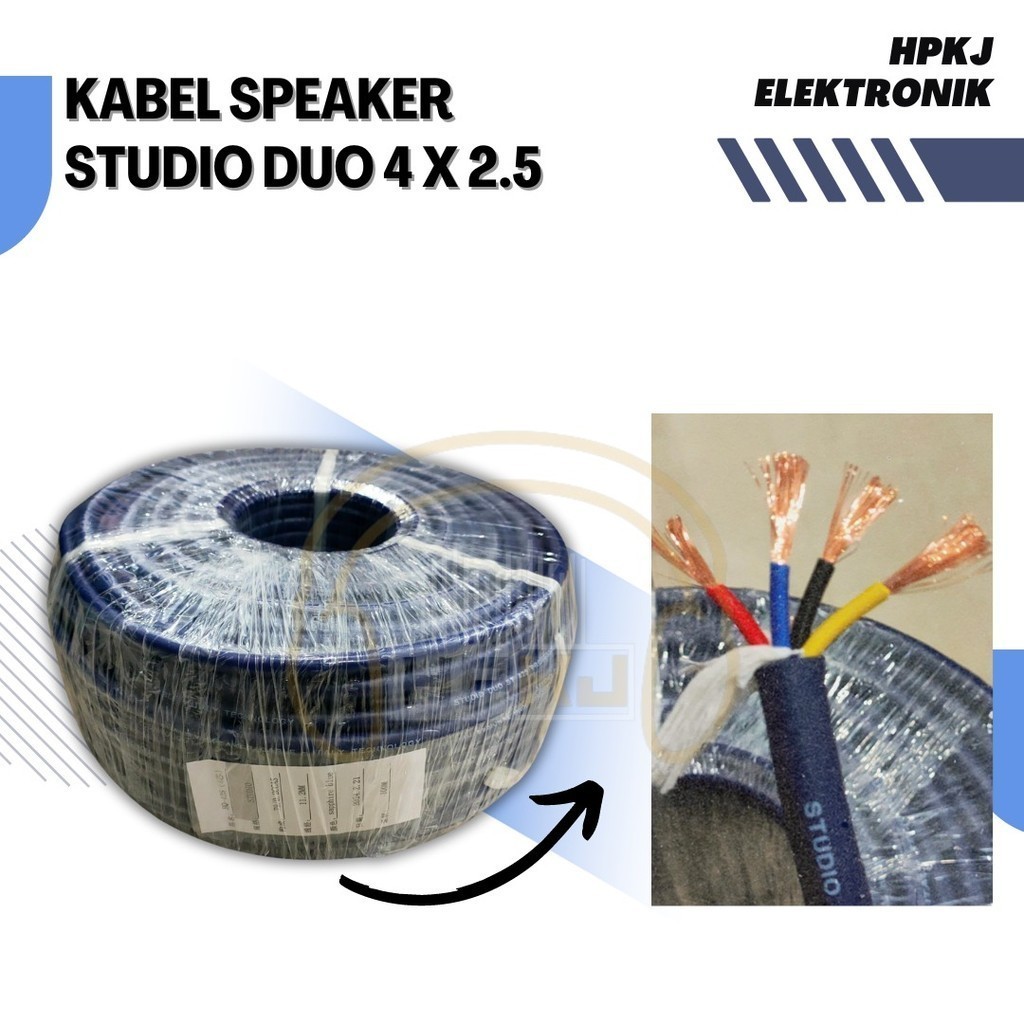 Jual KABEL SPEAKER STUDIO DUO 4 X 2.5 Kabel speaker SD 4X2.5MM | Shopee ...
