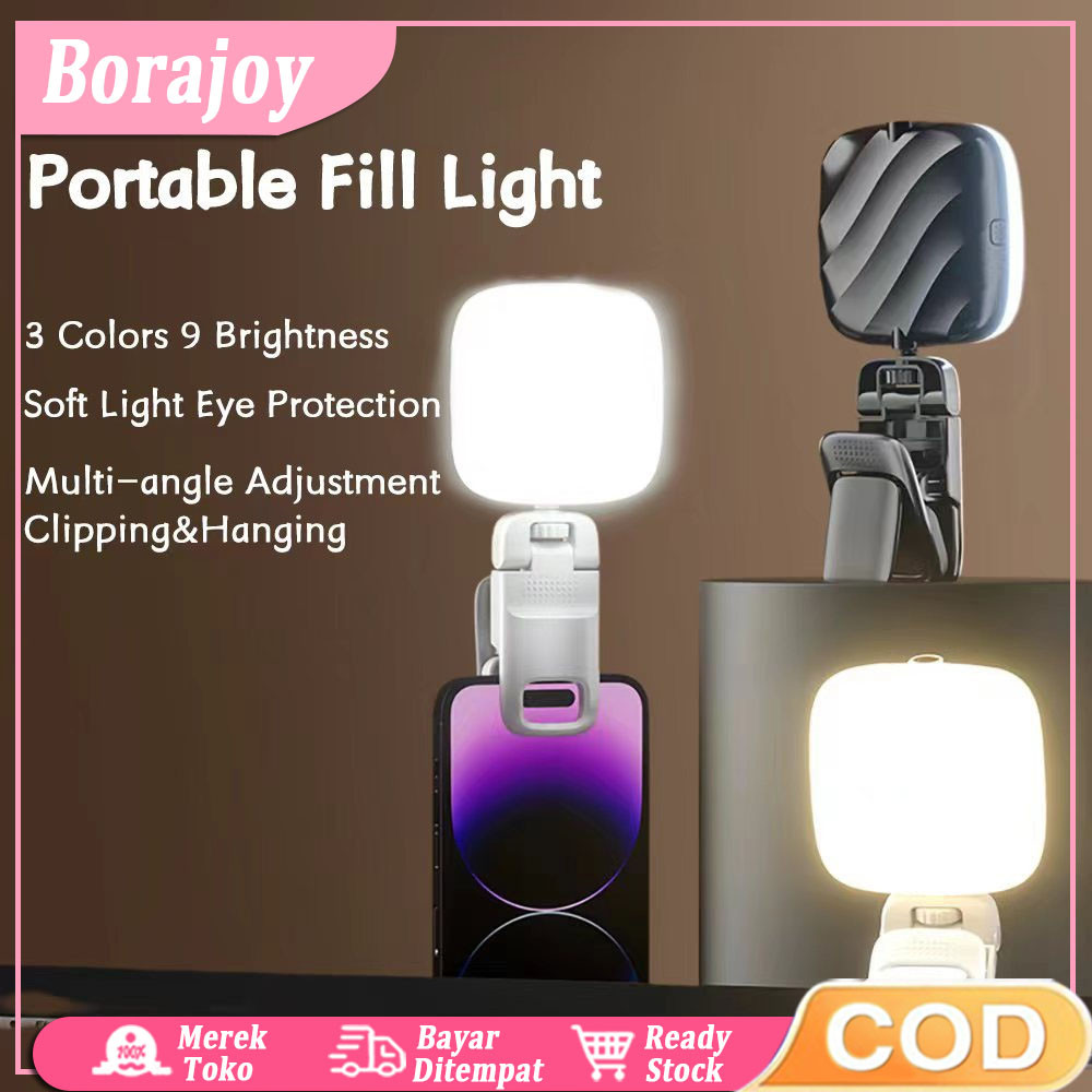 Jual Selfie Light D1 Portable Clip Fill Light Lampu Isi Klip portabel ...