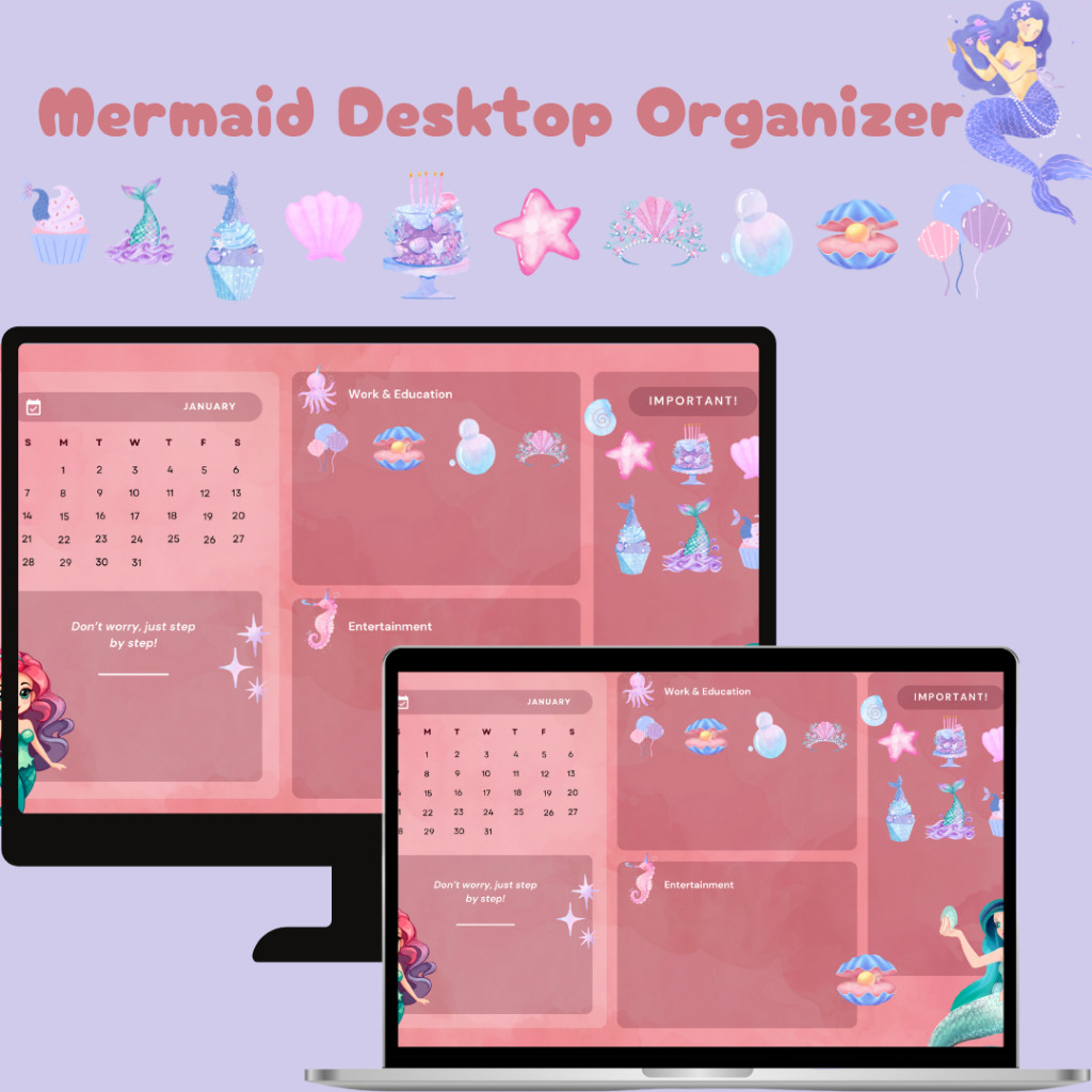 Jual Desktop Organizer Wallpaper with calendar 2024 for Windows and ...