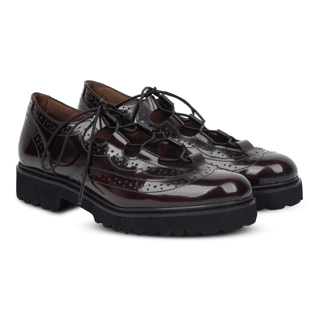 Jual Pam Lace Up Maroon - Nappa Milano - Sepatu Kulit Wanita | Shopee ...