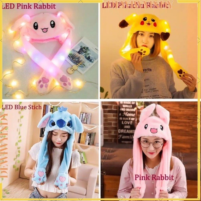 Jual COD - Dancing Rabbit Bunny Hat Led Tik Tok Hat Topi Kelinci Korean ...