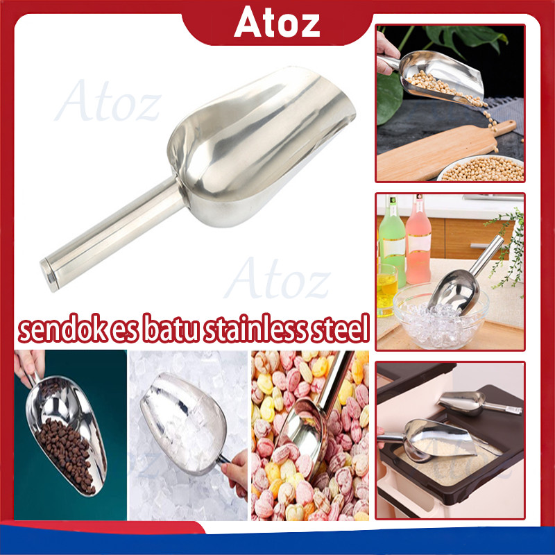Jual sendok es batu stainless steel/sekop es/sekop tepung | Shopee ...