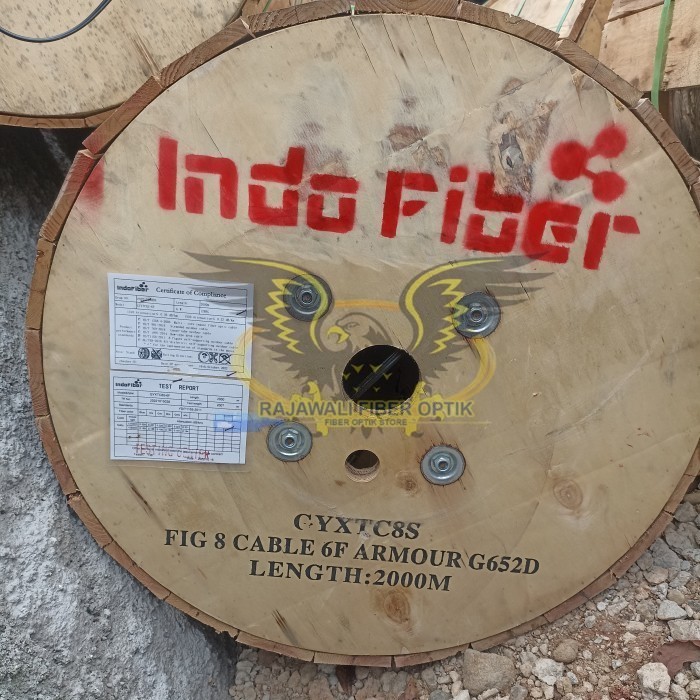 Jual KU 6 Core Fig 8 Armored Indofiber Kabel bulat 6c Fig8 Armor ...