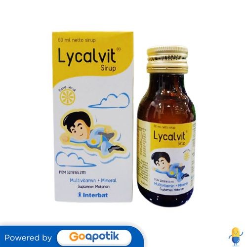 Jual Lycalvit Syrup Isi 60 Ml Botol | Shopee Indonesia