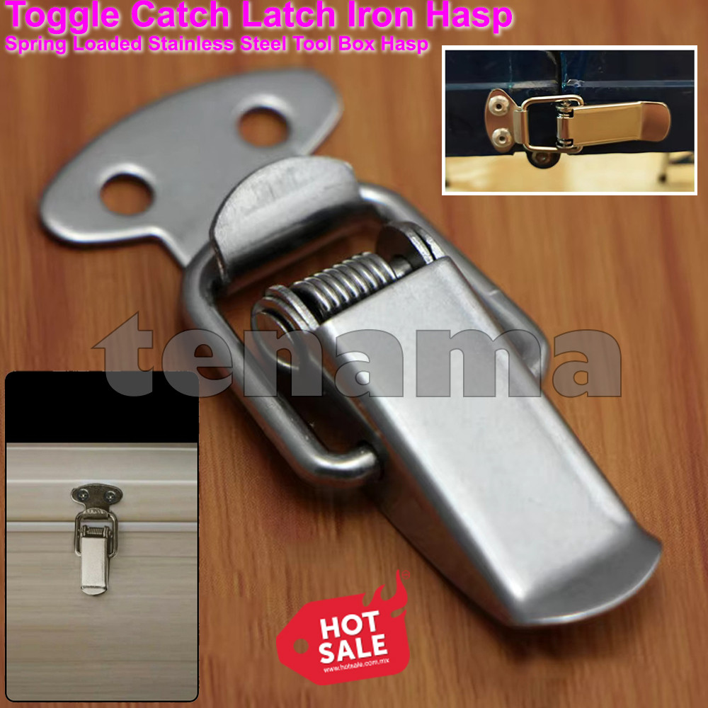 Jual Toggle Catch Latch Iron Hasp Spring Loaded Stainless Steel Tool ...