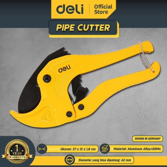 Jual Deli Pipe Cutter 42 mm Gunting Pipa 42mm Alumunium Baja Alat Tang Potong PVC EDL350042 ...