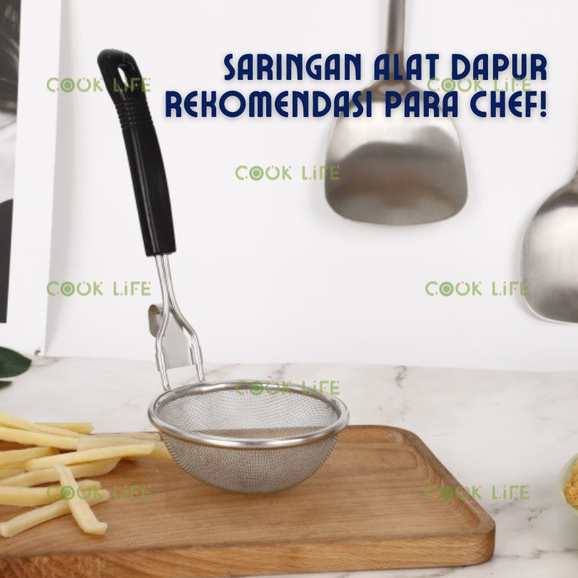 Jual Serok Saringan Bulat Gorengan Stainless Steel Premium Saringan ...
