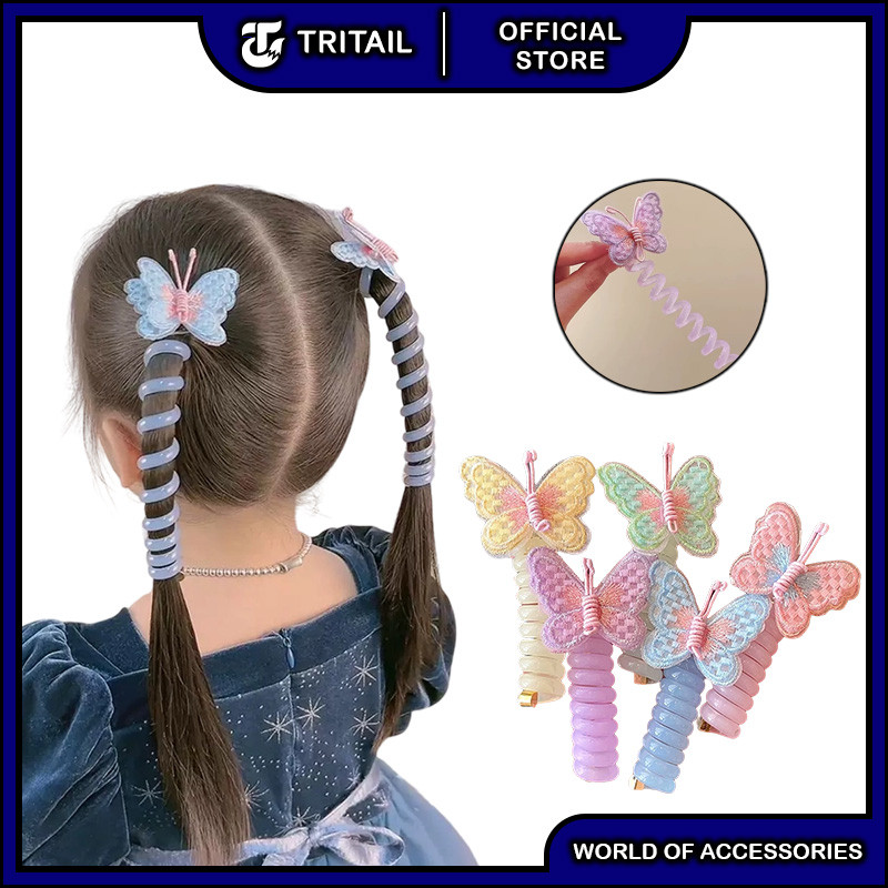 Jual Tritail - Ikat Rambut Twist Spiral Anak Model Kupu-Kupu Gaya Korea ...