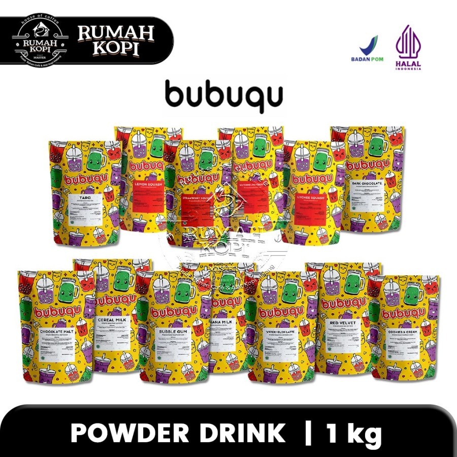 Jual Minuman Bubuk BUBUQU 1 Kg Powder Drink Aneka Rasa Bubuk | Shopee ...