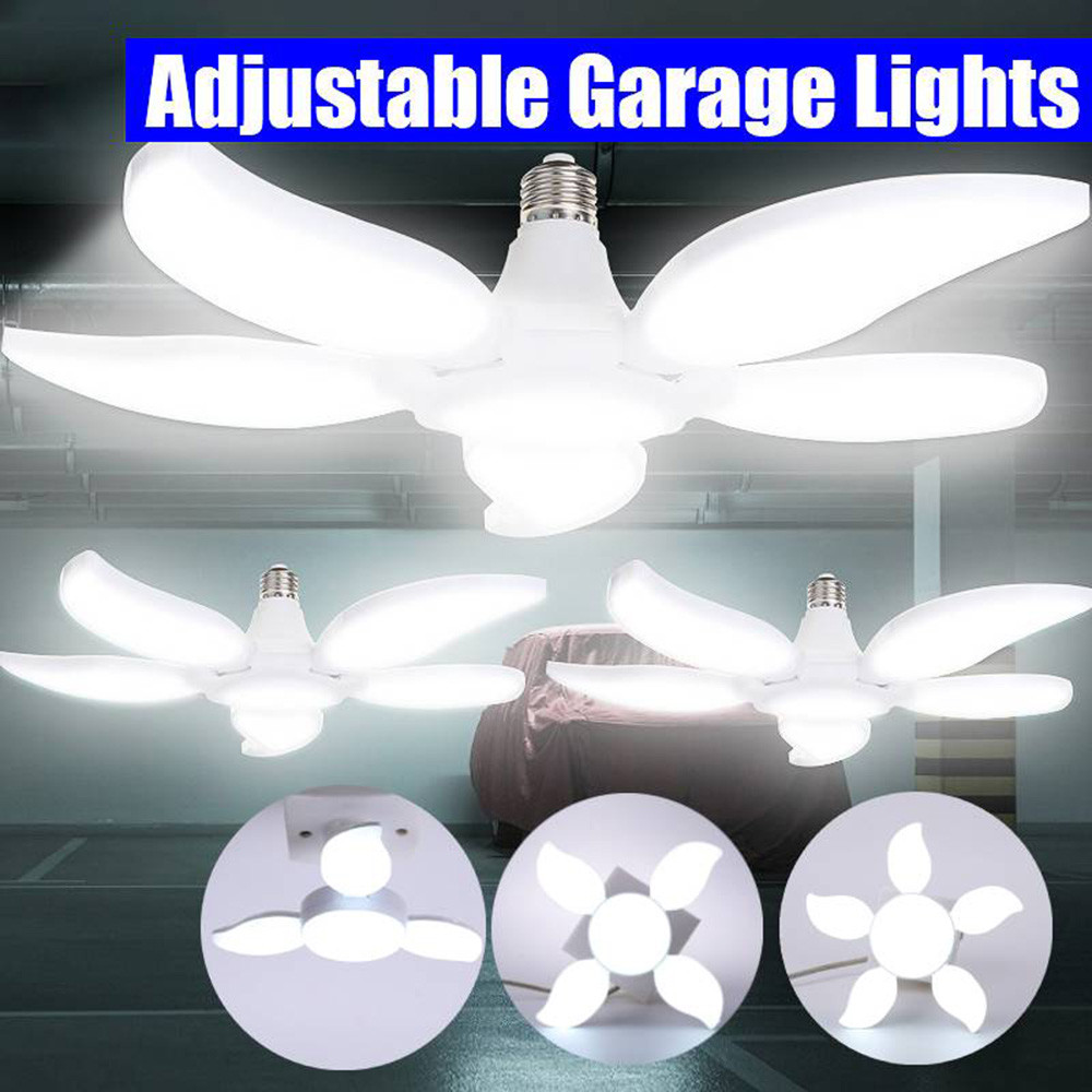 Jual 45W 50W 55W E27 LED Garage Light Foldable Fans Blade Workshop ...