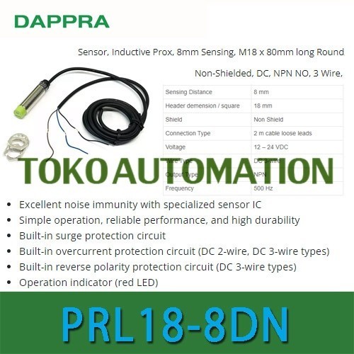 Jual NN99 PRL18-8DN PRL188DN PRL18 8DN 8mm 3-wire NPN Proximity sensor OF75 | Shopee Indonesia