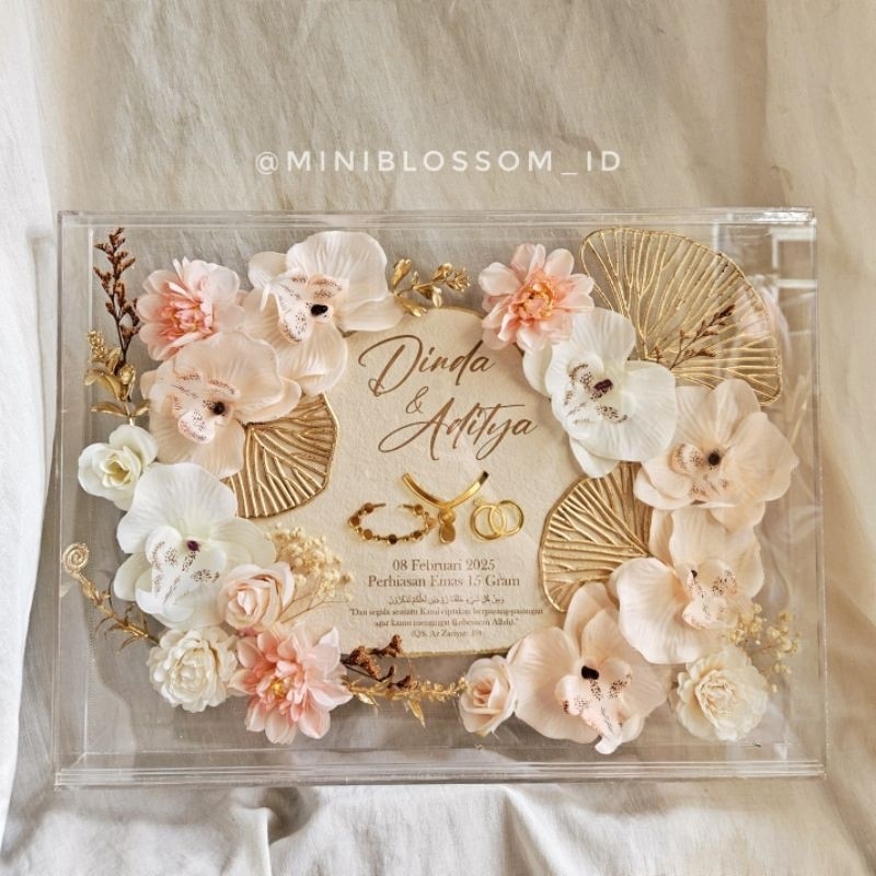 Jual MAHAR UANG Cantik Bingkai Mahar Akrilik Mahar Minimalis Mahar ...