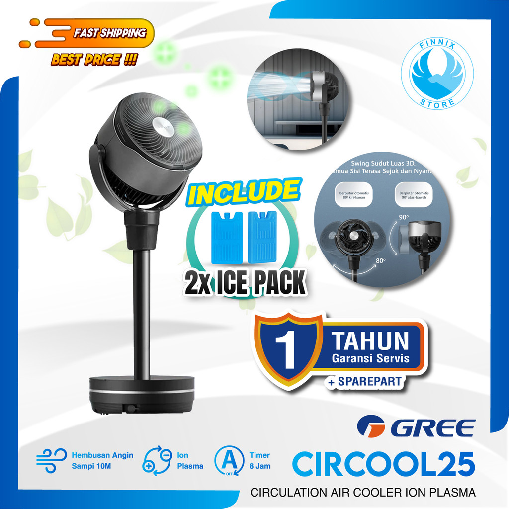 Jual Gree Circulation Fan Air Cooler GCA-CIRCOOL25L Ion Plasma Air ...