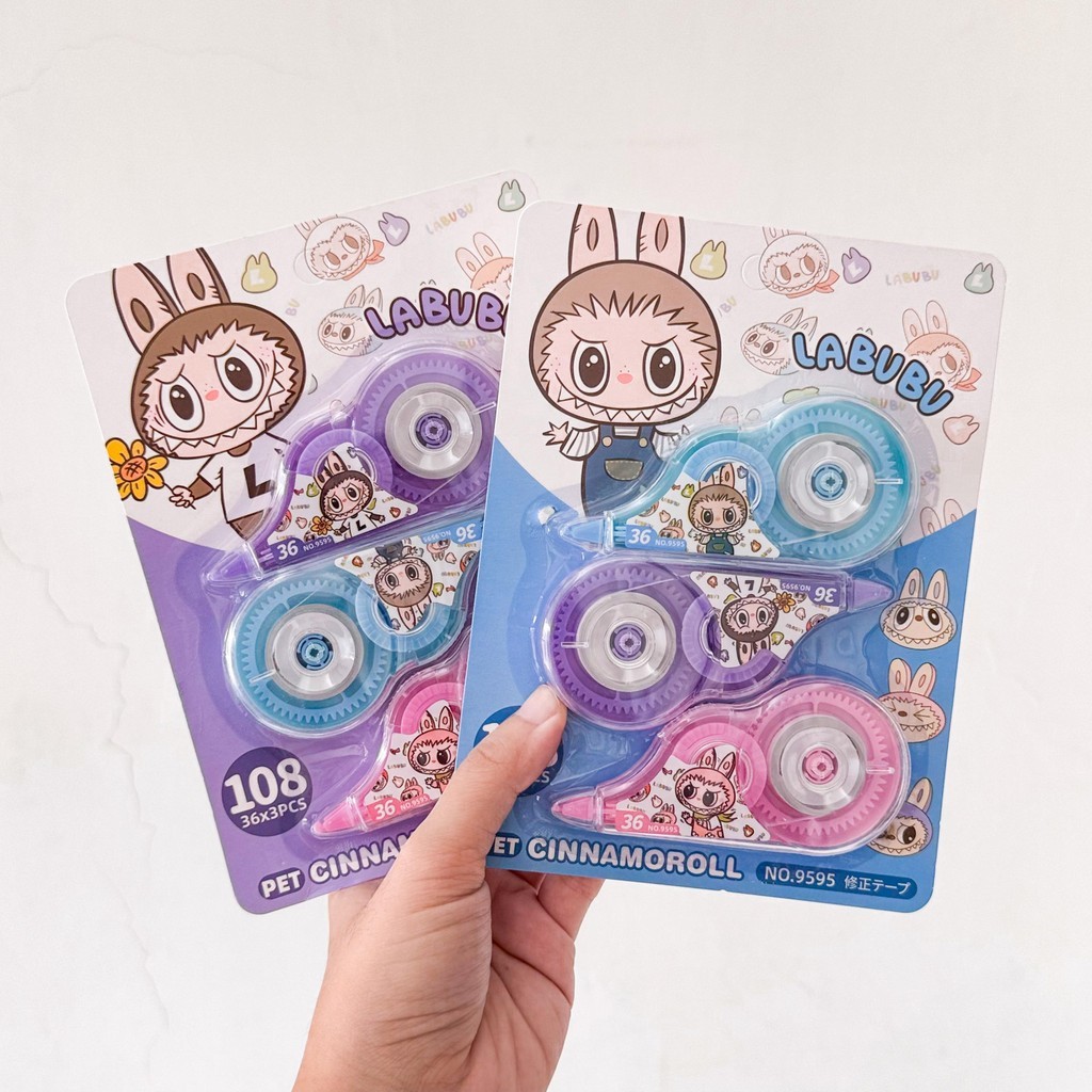 Jual TIP-EX KARAKTER LABUBU / TIPEX LABUBU LUCU ISI 3 / CORRECTION TAPE ...