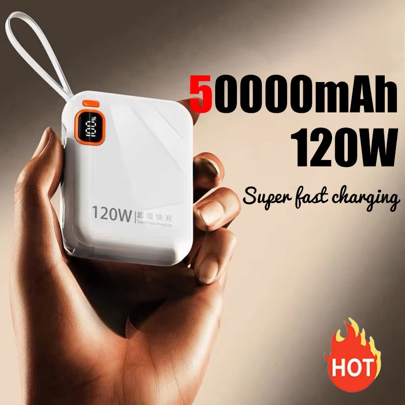 Jual 120w 50000mah Portable Power Bank High Capacity Cable Two-way Fast ...