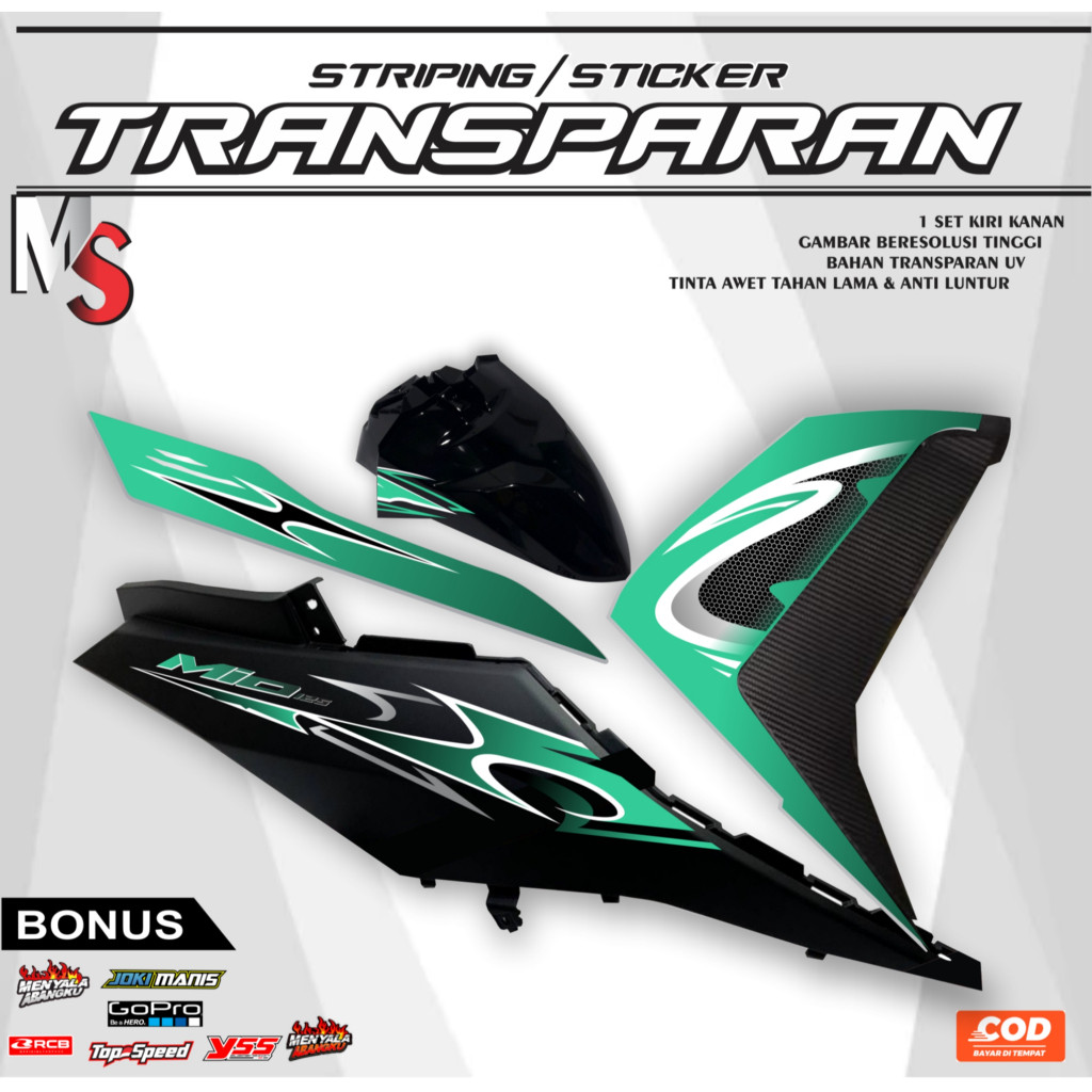 Jual Striping Transparan Yamaha Mio M3 Custom Desain Terbaru 2025 Varky ...