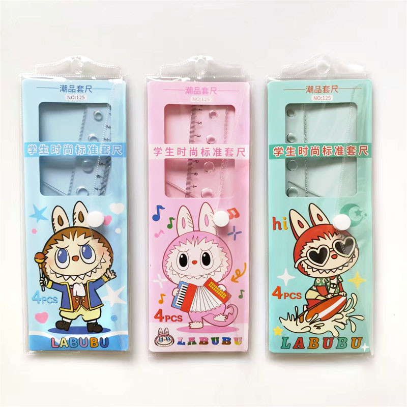 Jual BOBOMART Ruler Penggaris 1 Set 4 Pcs (Sanrio, Labubu, Capybara ...