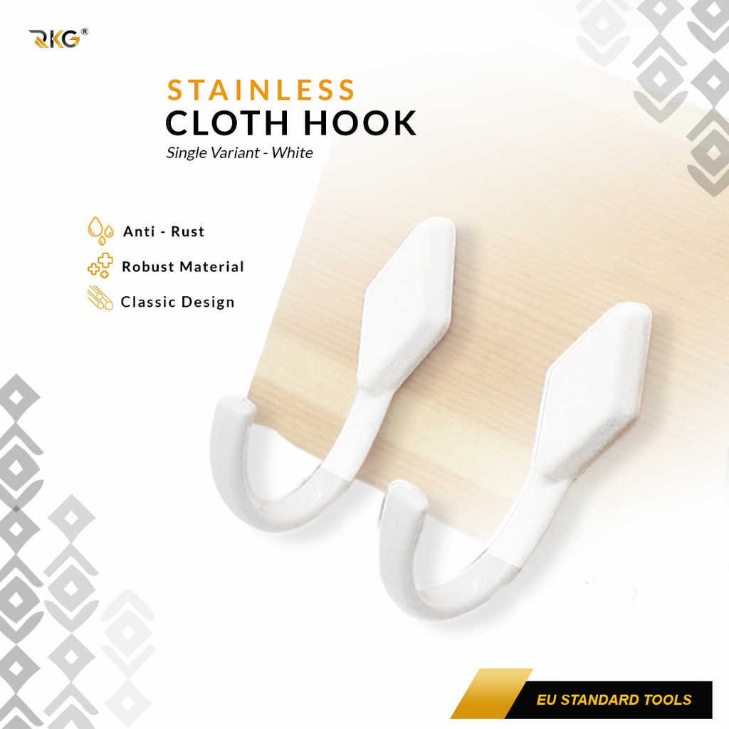 Jual RKG Gantungan Baju Coating Skrup Belakang / Single Hook Hanger ...