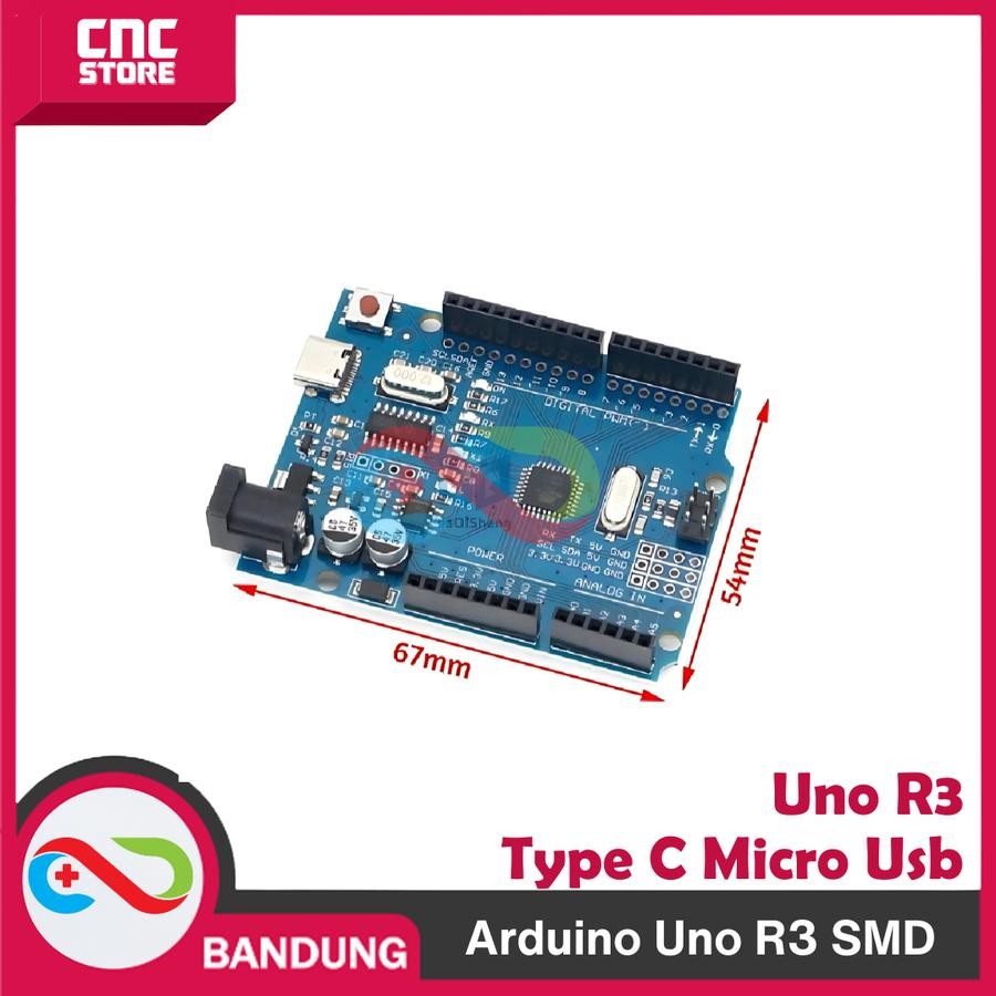 Jual ARDUINO UNO R3 ATMEGA328P SMD CH340 ATMEGA328P MICRO USB IC PB - A ...