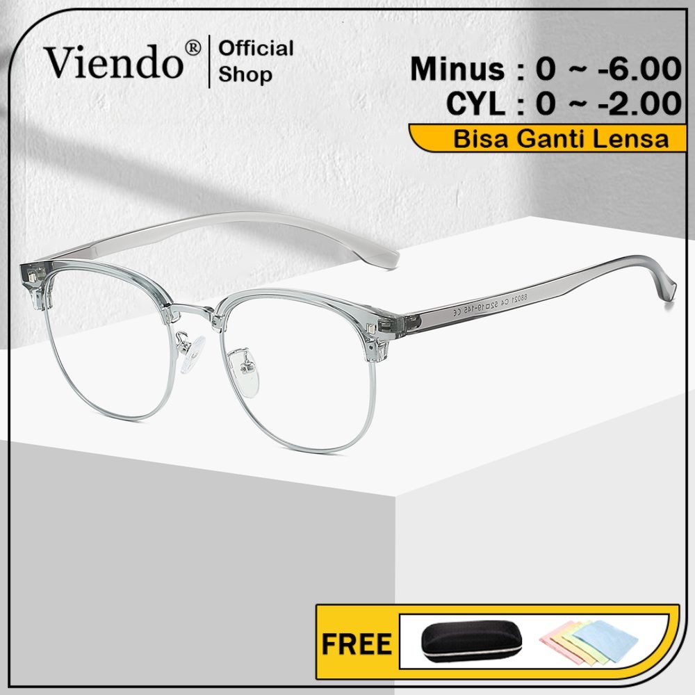 Jual Viendo Kacamata Photocromic Minus Pria Wanita Bluecromic Anti ...