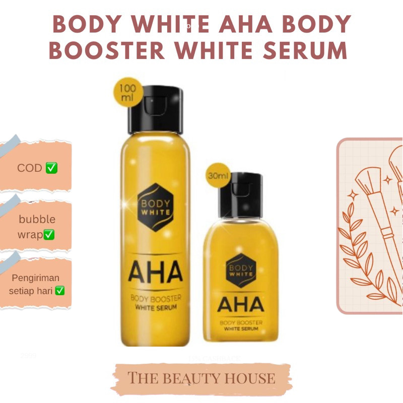 Jual BODY WHITE AHA BODY BOOSTER WHITE SERUM 30ML | Shopee Indonesia
